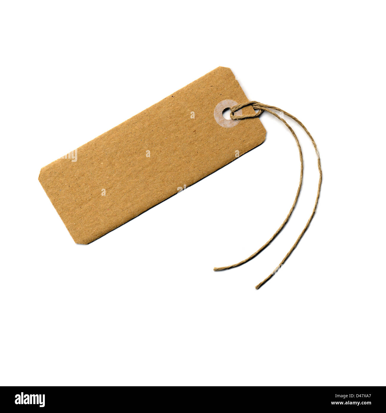 Price tag or address label with string Stock Photo - Alamy