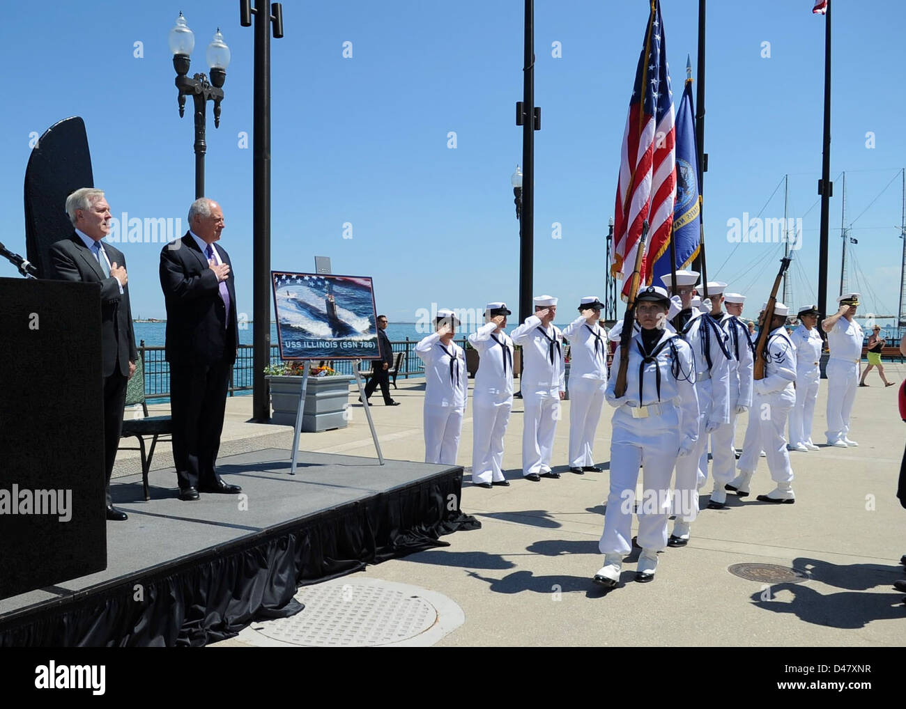 The Secretary of the Navy (SECNAV) and Illinois Governor Pat Quinn ...
