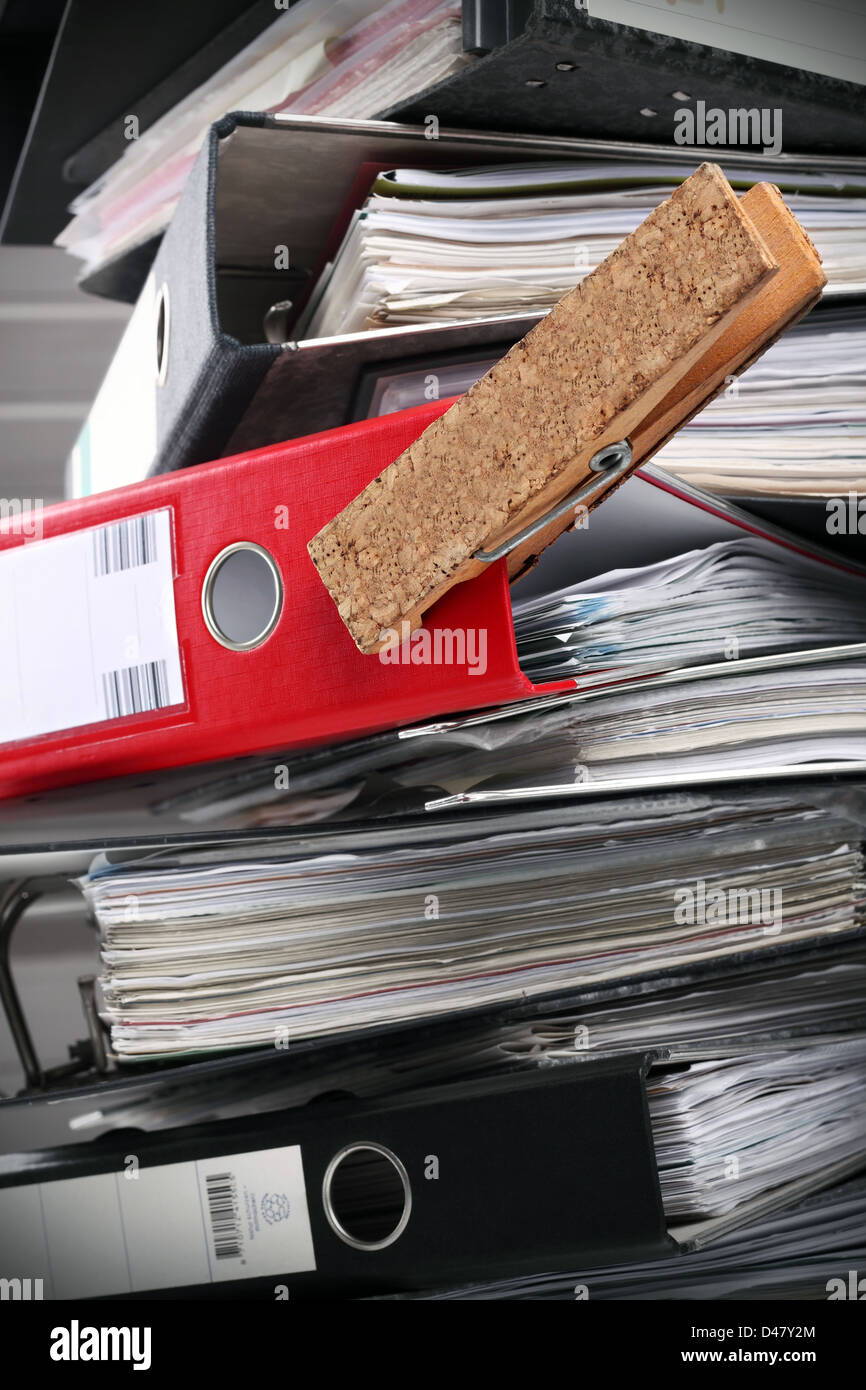 Red folder in tower black hi-res stock photography and images - Alamy