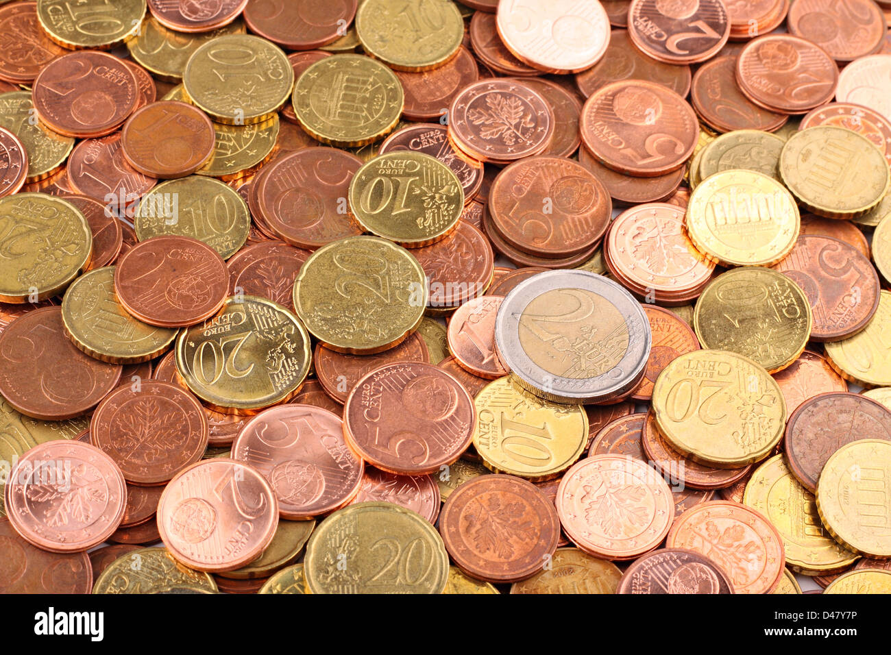 A lot of EURO coins Stock Photo - Alamy