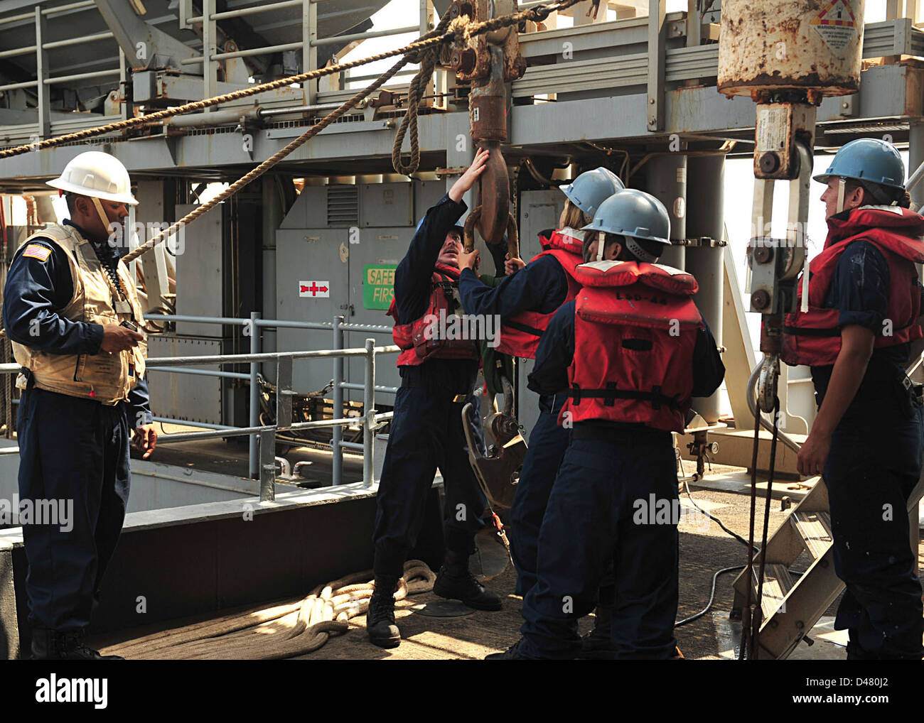 U.S. Navy Sailors from PHIBRON 8 and the 24th Marine Expeditionary Unit ...