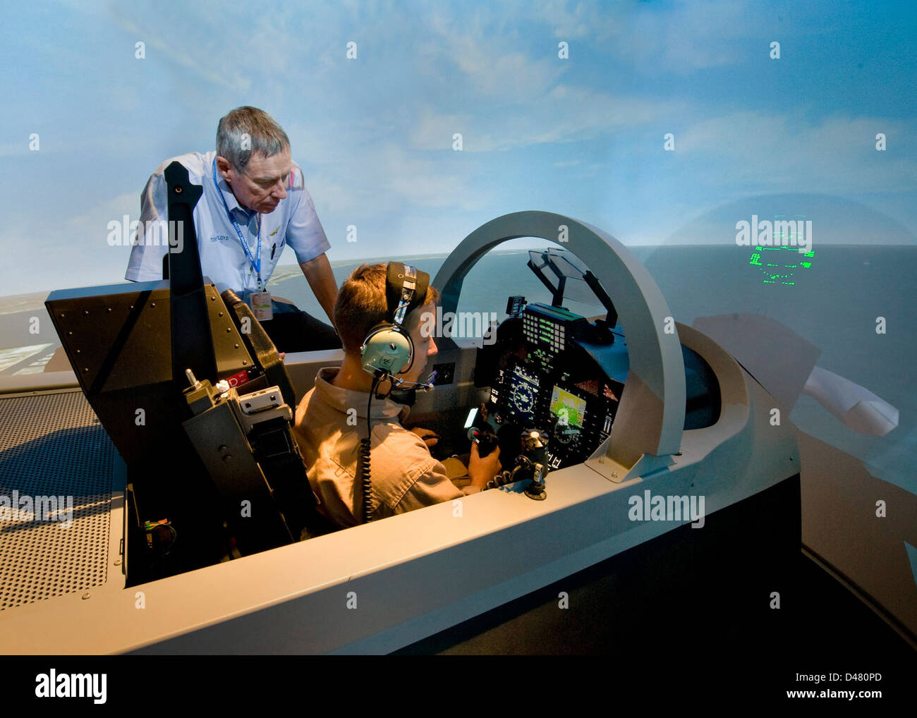 A simulator instructor teaches flight procedures in Corpus Christi ...
