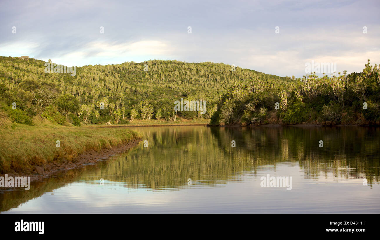 A bend in the Kariega River, near Kenton in South Africa's Eastern Cape ...