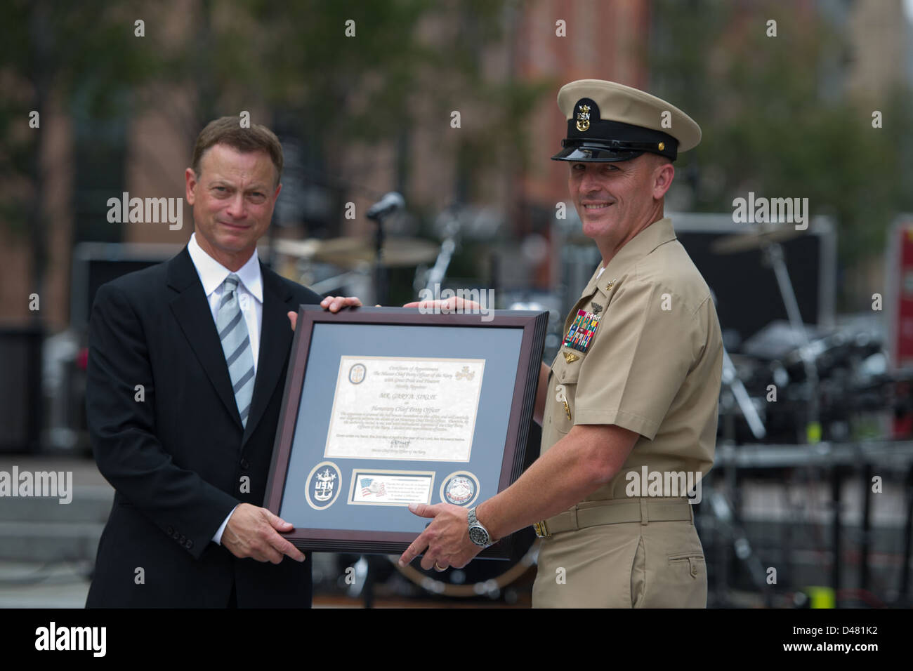 Actor Gary Sinise is named an honorary Chief Petty Officer by the U.S ...
