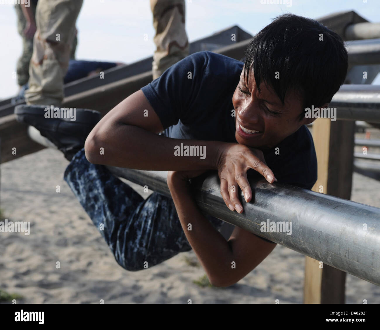 Chief Petty Officer selects navigate an obstacle course during their ...