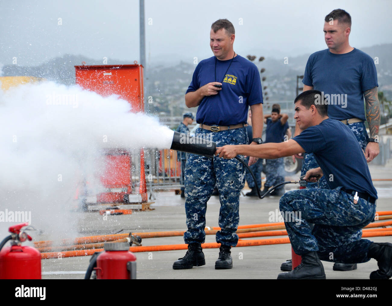 Ship portable fire extinguisher hi-res stock photography and images - Alamy