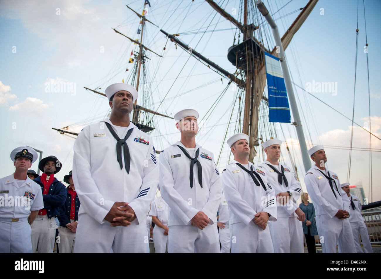 U s navy sailors attend hi-res stock photography and images - Alamy
