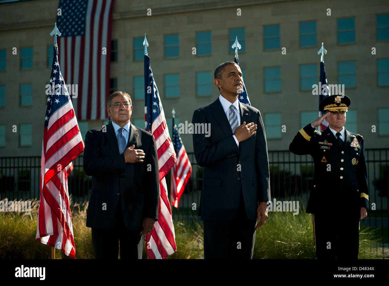 The President attends a Sept. 11 memorial ceremony at the Pentagon ...