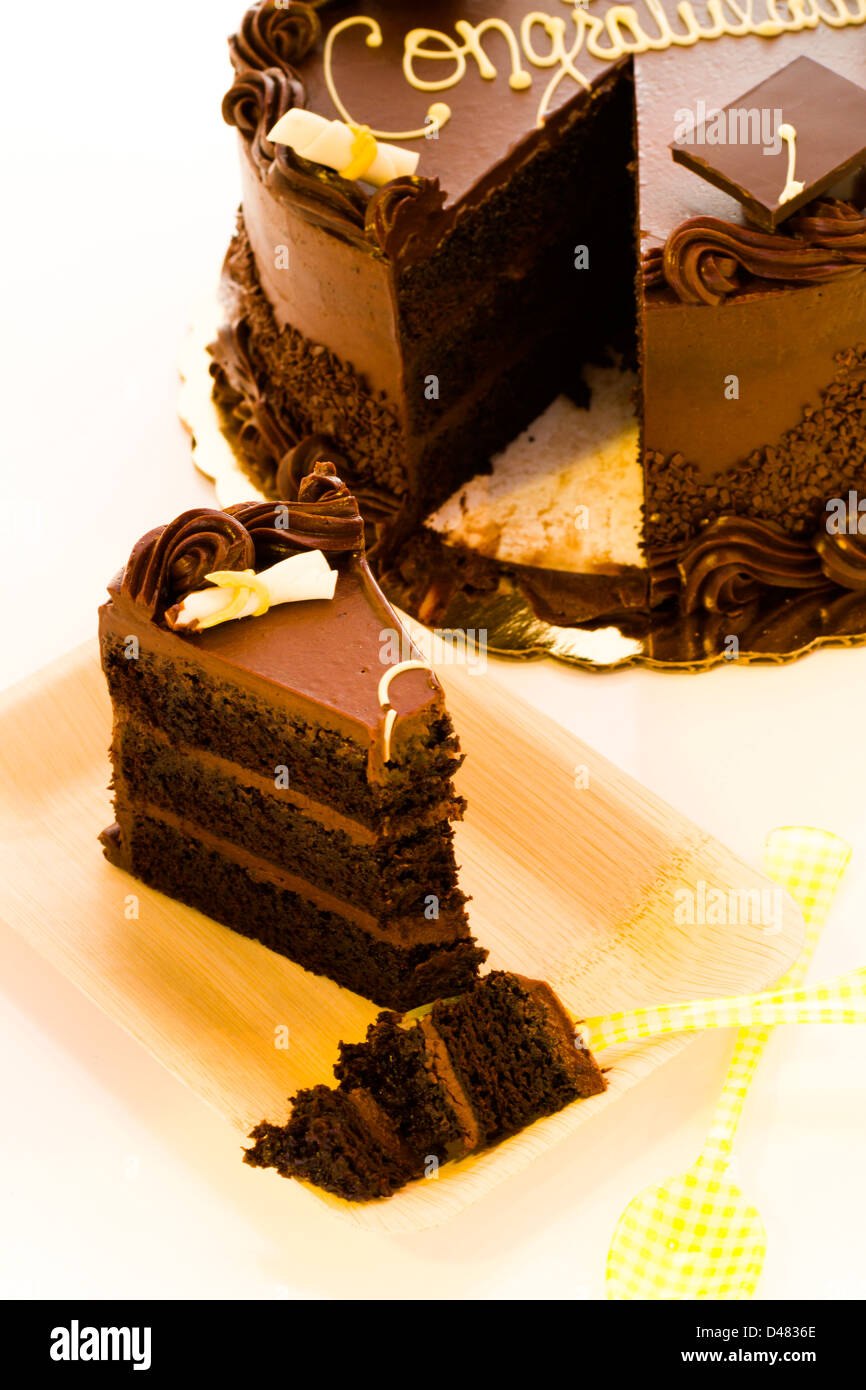 Gourmet chocolate cake decorated for graduation party Stock Photo - Alamy