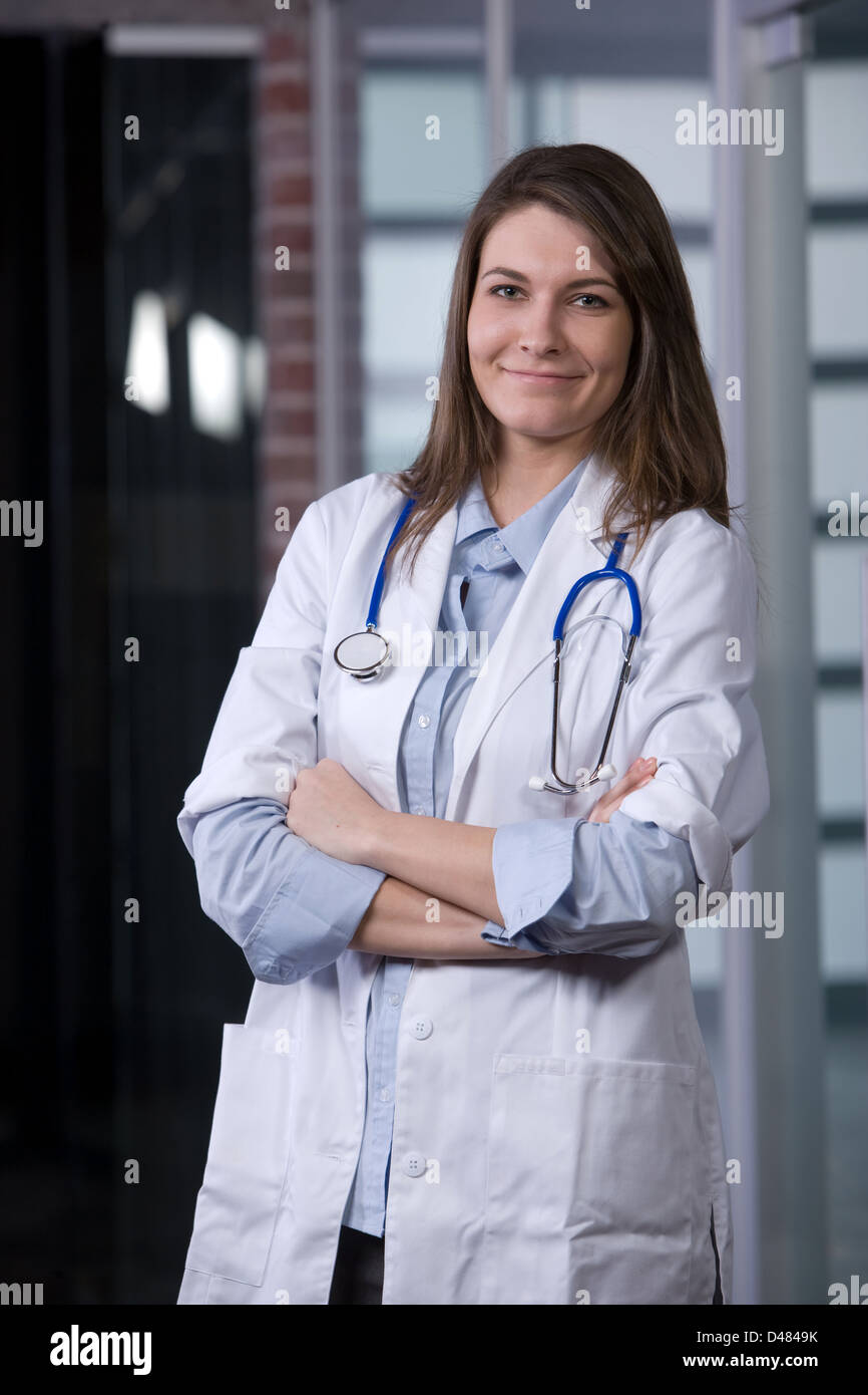 Female Doctor in modern office Stock Photo - Alamy