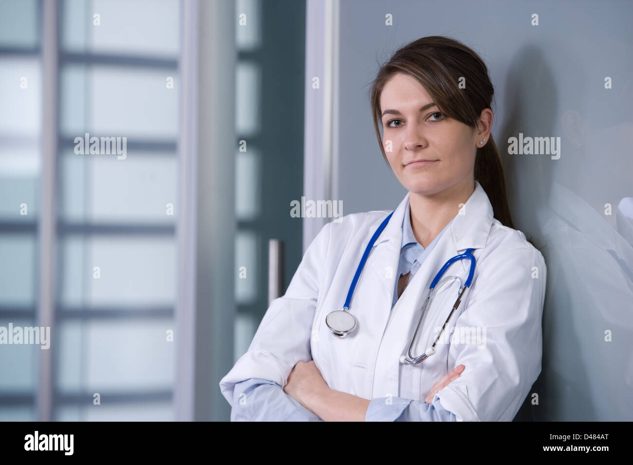 Female Doctor in modern office Stock Photo - Alamy
