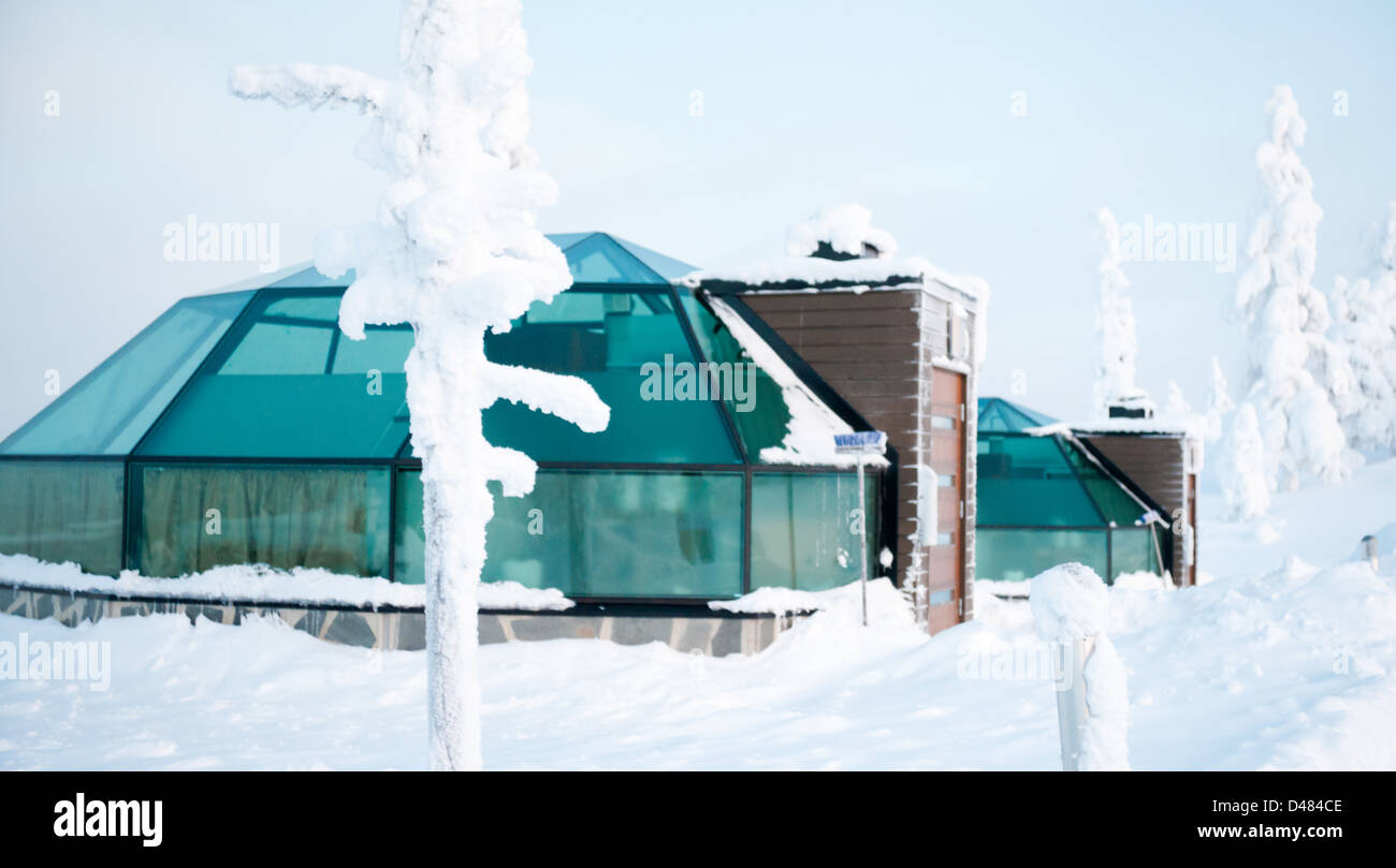 Unique northern luxury, Levi, travel, igloos, Kammi Stock Photo - Alamy