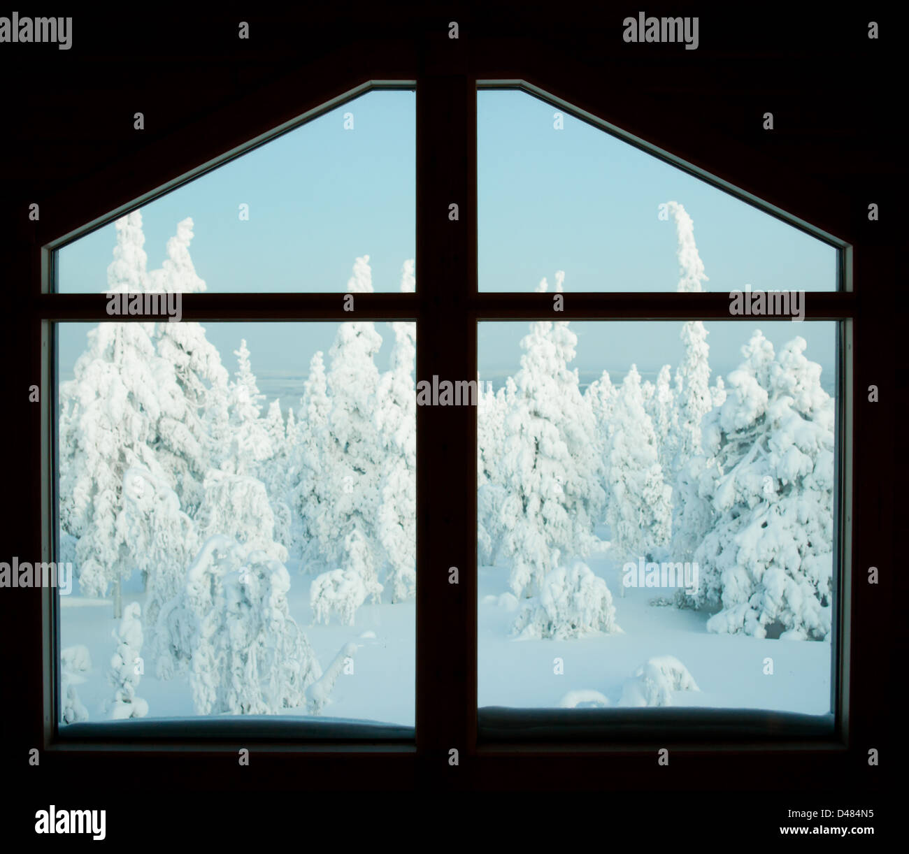 winter scene, window Stock Photo - Alamy