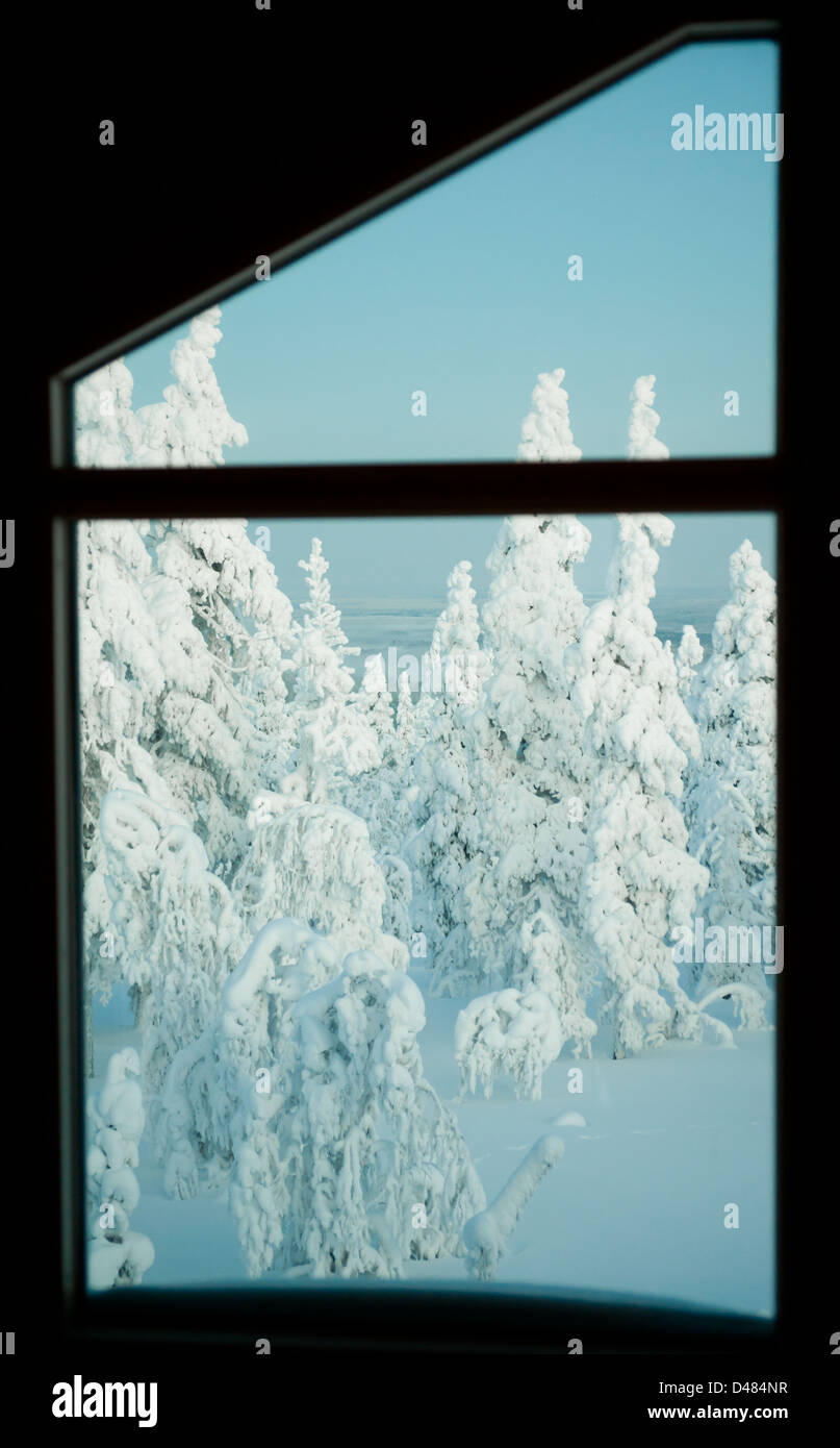 winter scene, window Stock Photo - Alamy