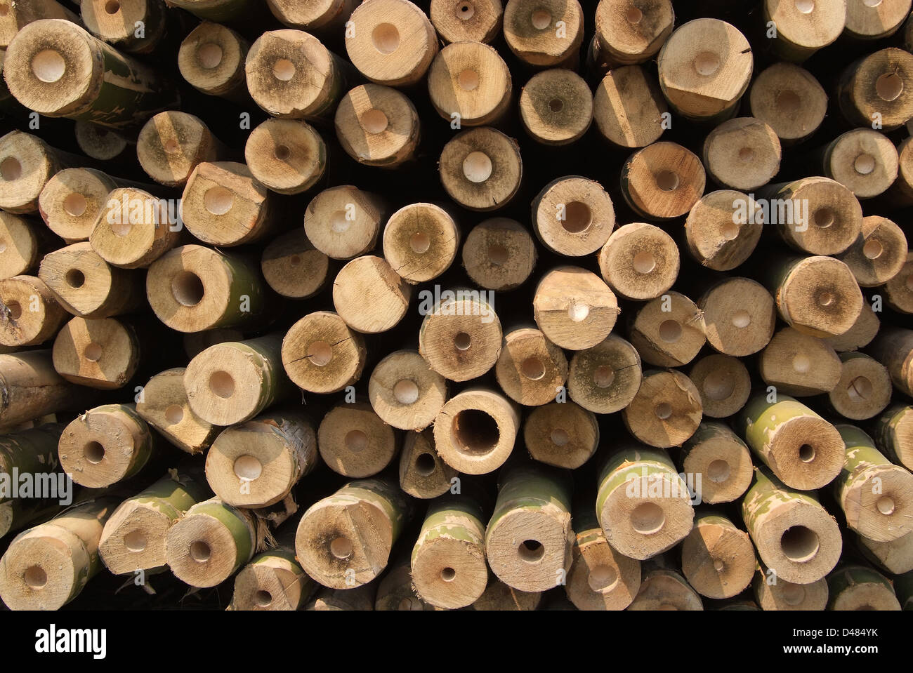 A pile of cut wood for construction ( texture, background, pattern ...