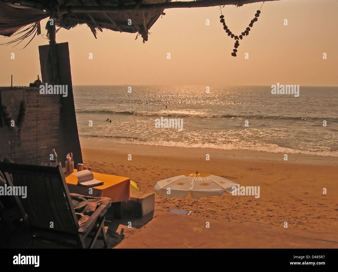 Sea view from goa restaraunt Stock Photo - Alamy