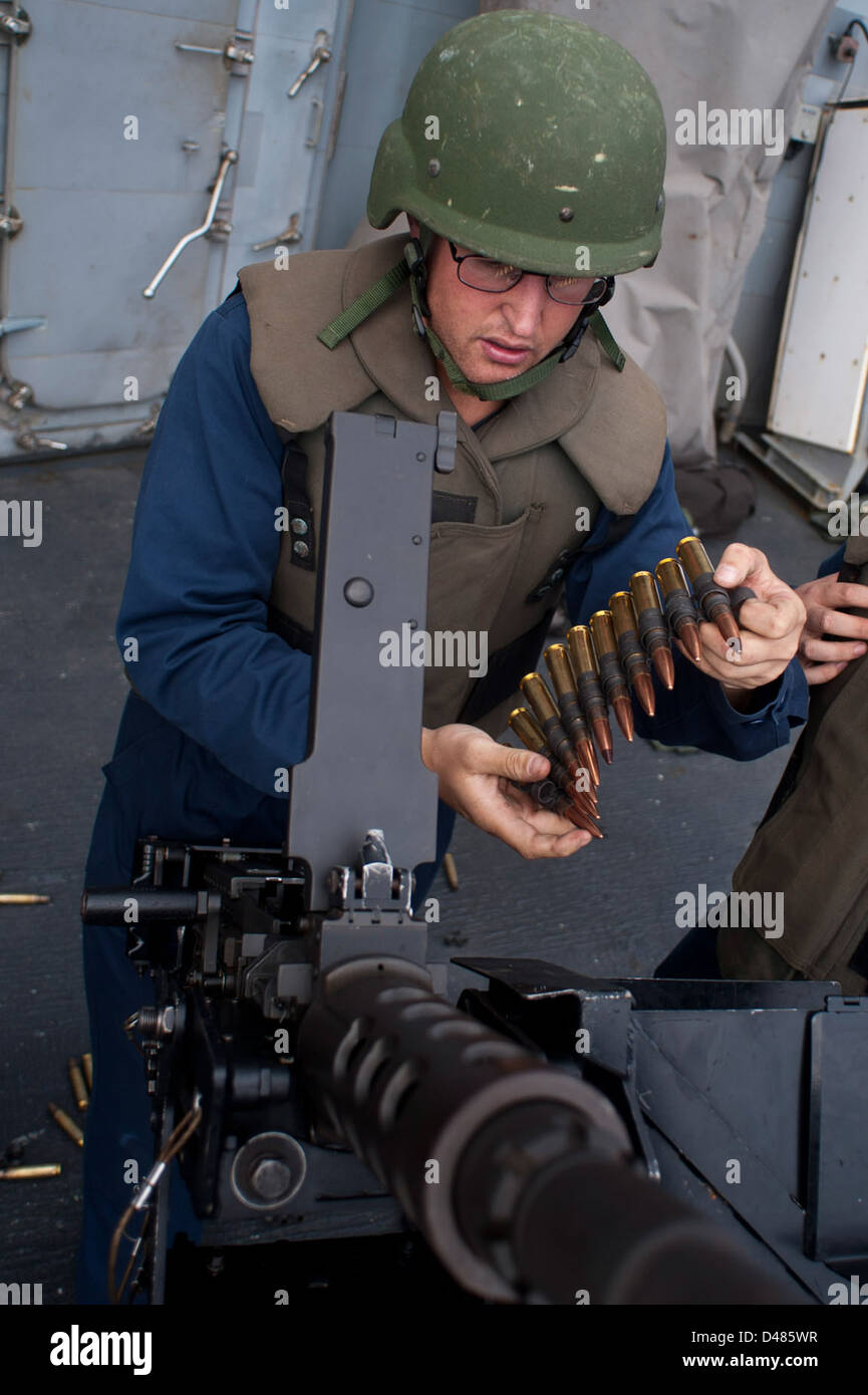 Navy loads 50 caliber machine gun hi-res stock photography and images ...