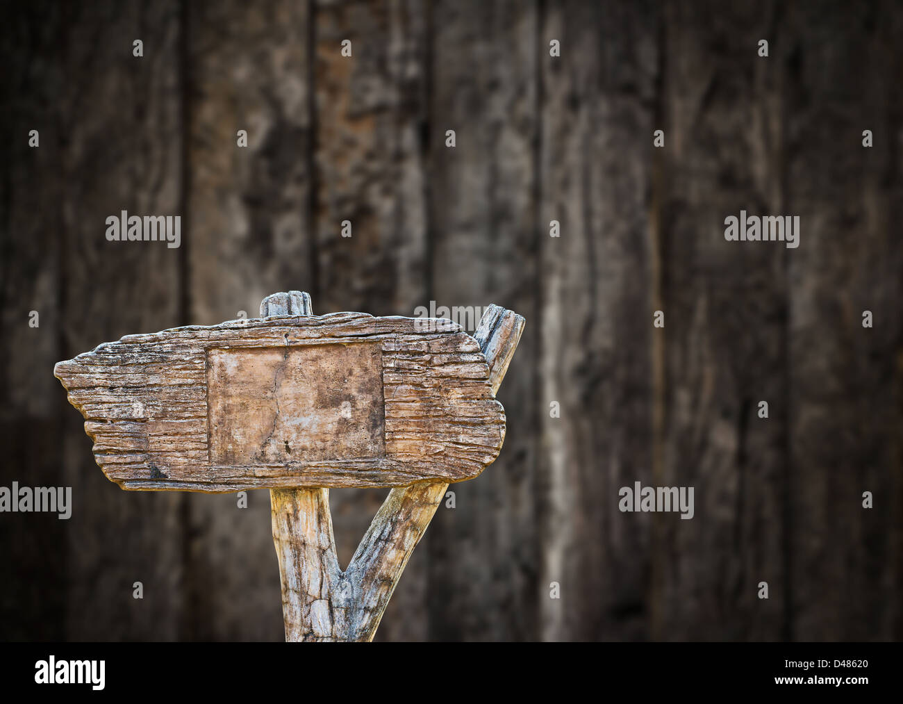 Old wooden sign Stock Photo - Alamy