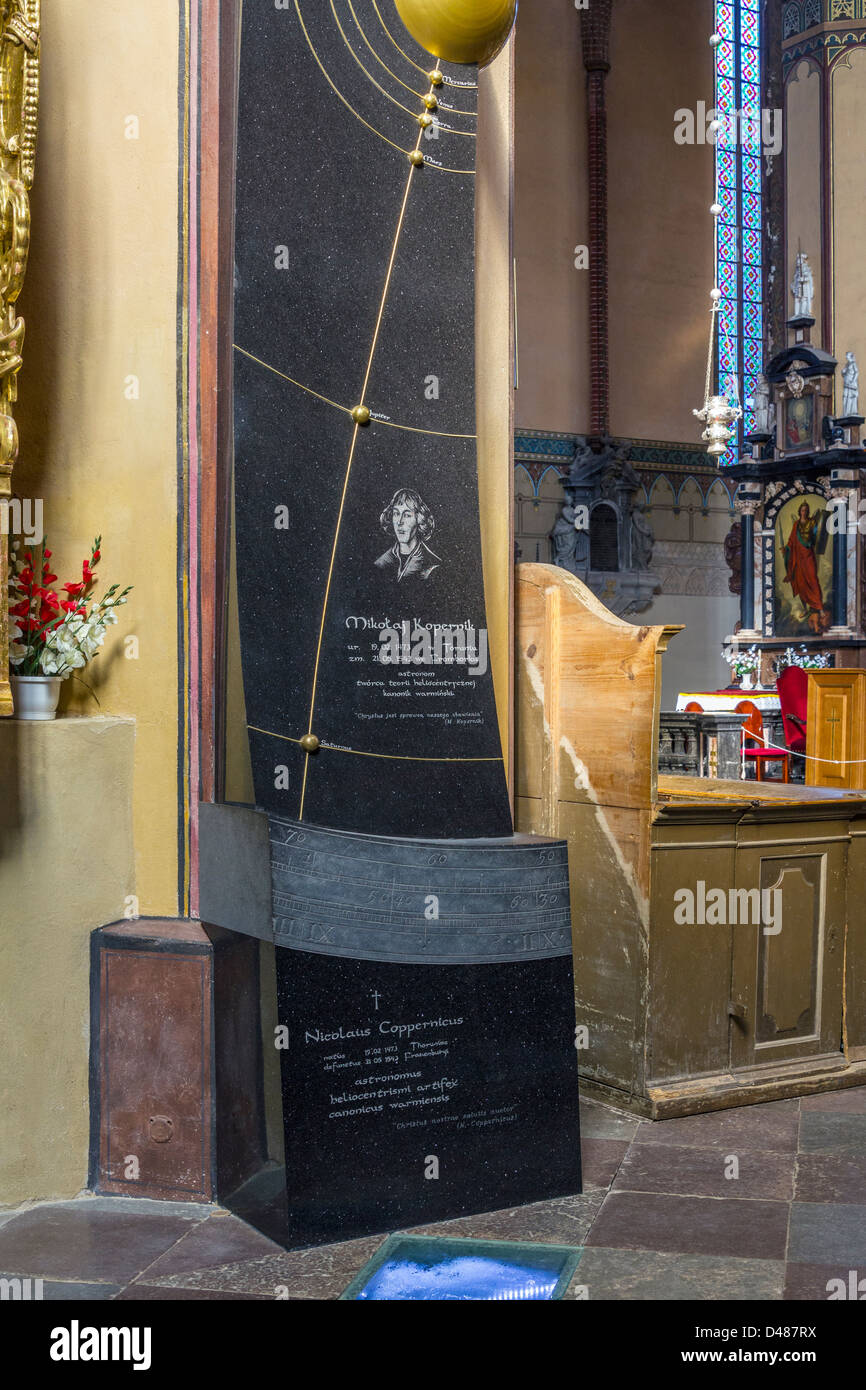 The tomb of the Nicolaus Copernicus, Bishopric of Warmia cathedral ...