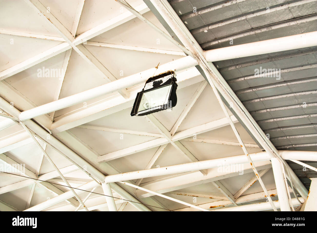 Steel roof of the ferry. View from inside the hull Stock Photo - Alamy
