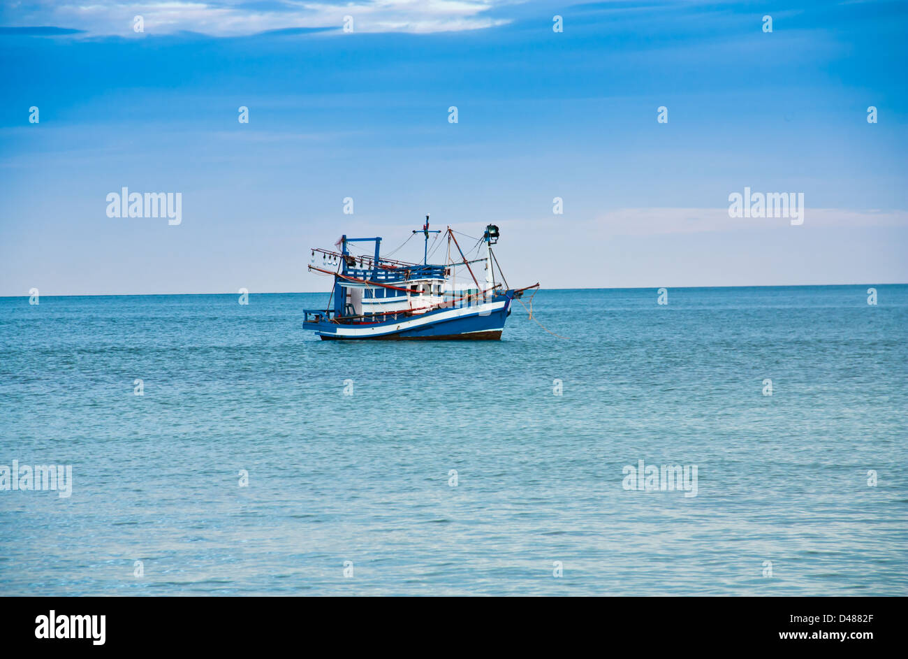 TRAT, THAILAND : Fishing boats in the sea in Thailand Stock Photo - Alamy