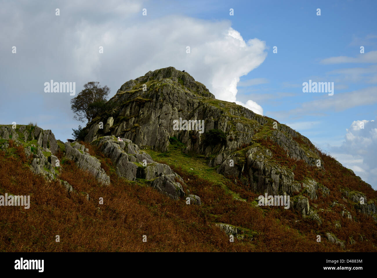Castle Howe site of a neolithic hill fort, Langdale valley, The Lake ...