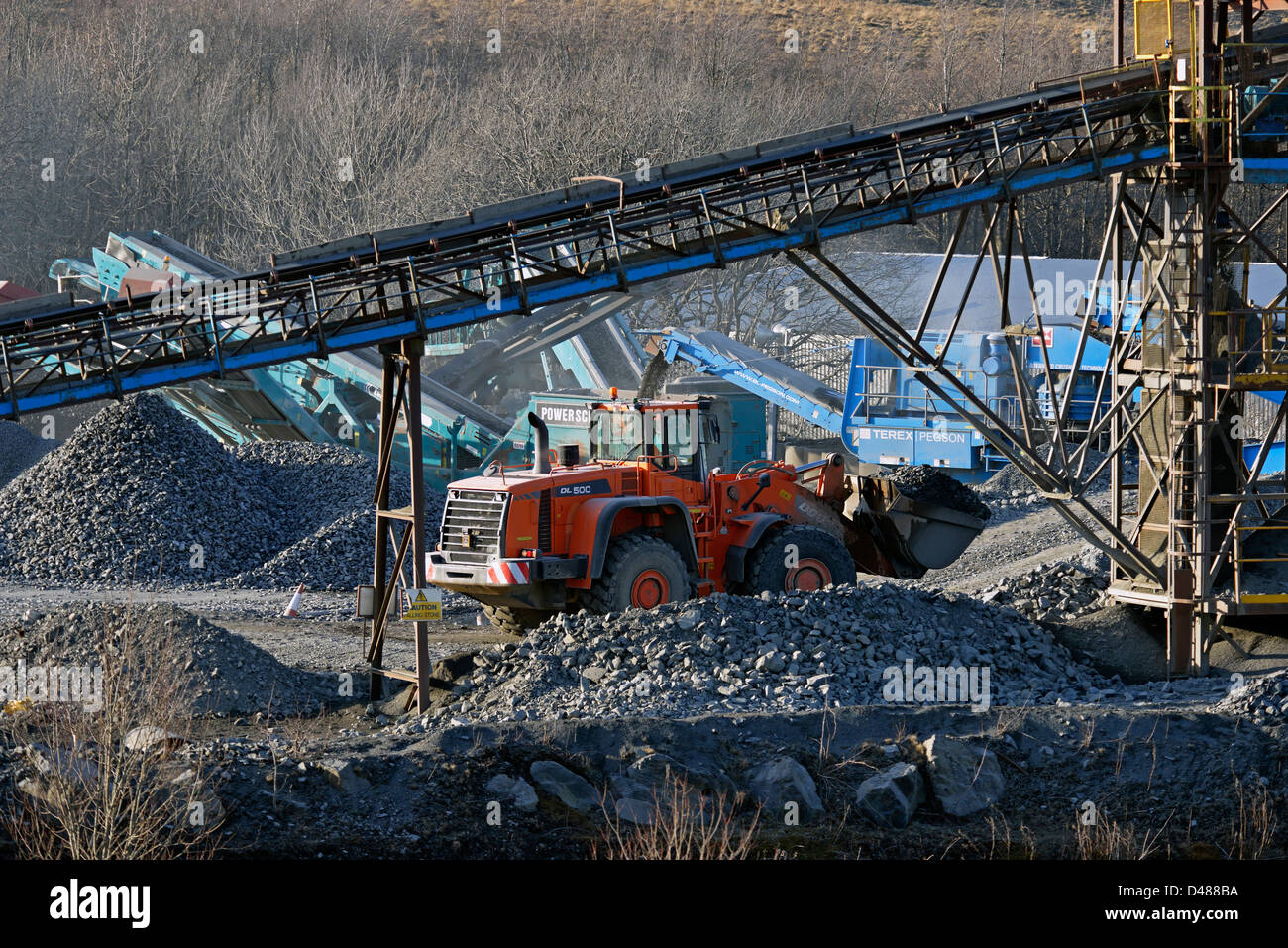 Doosan DL500 Wheel Loader. The Cemex Shap Blue Granite Works. Shap ...