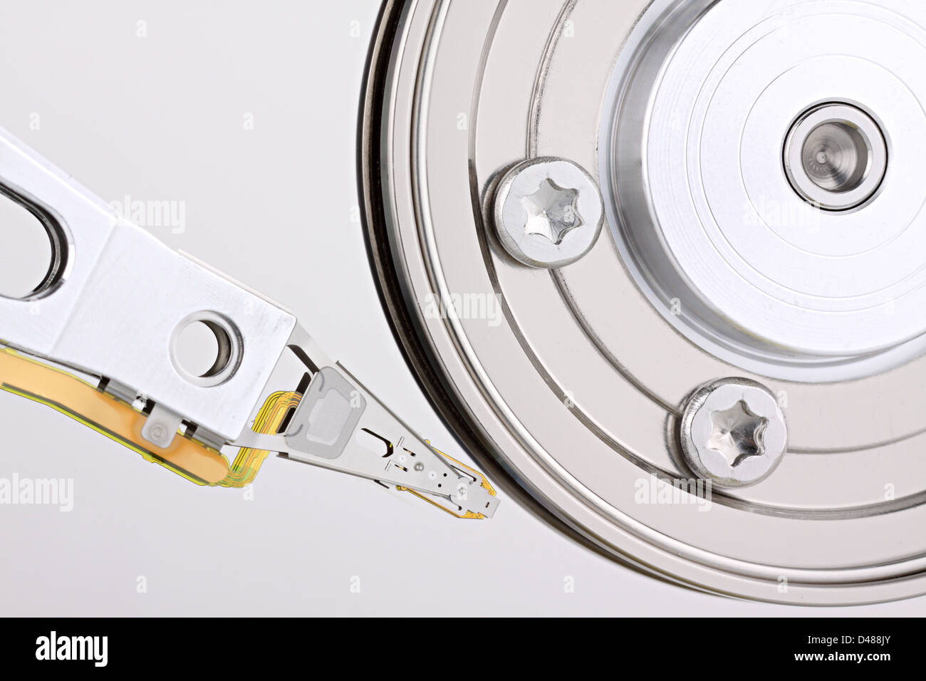 extreme closeup of a hard disc drive Stock Photo - Alamy