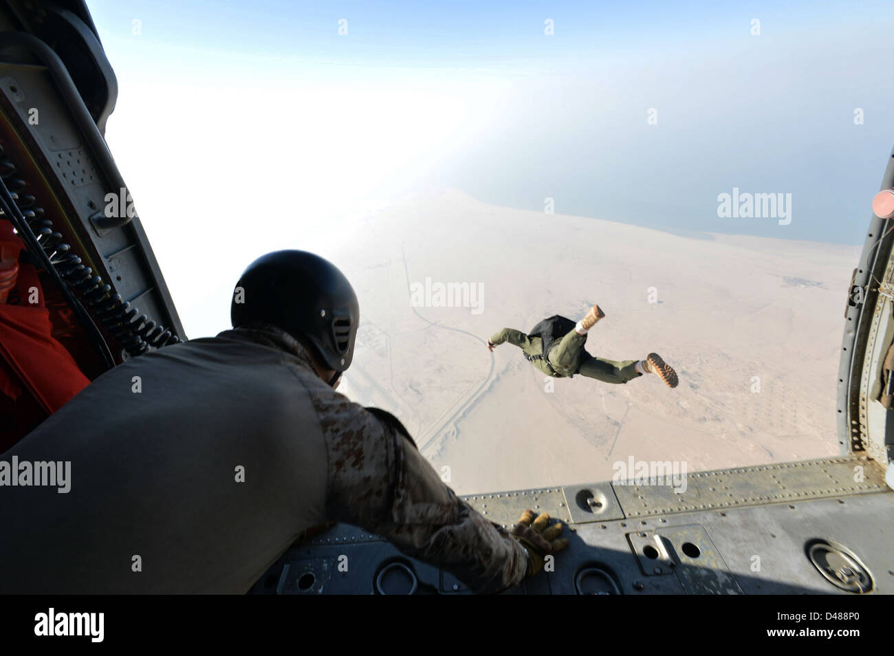 Special operators conduct training exercises over Bahrain as part of ...