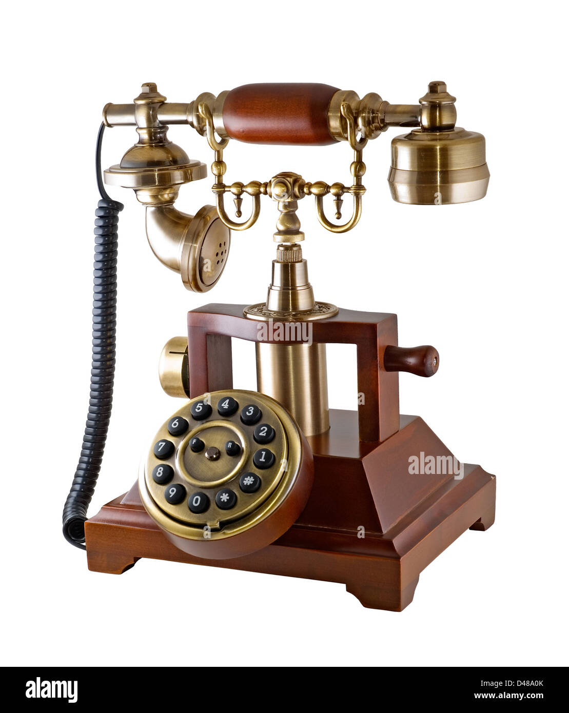 Ancient phone is photographed on the white background Stock Photo - Alamy