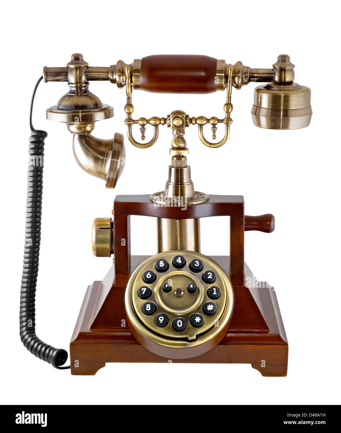 Ancient phone is photographed on the white background Stock Photo - Alamy