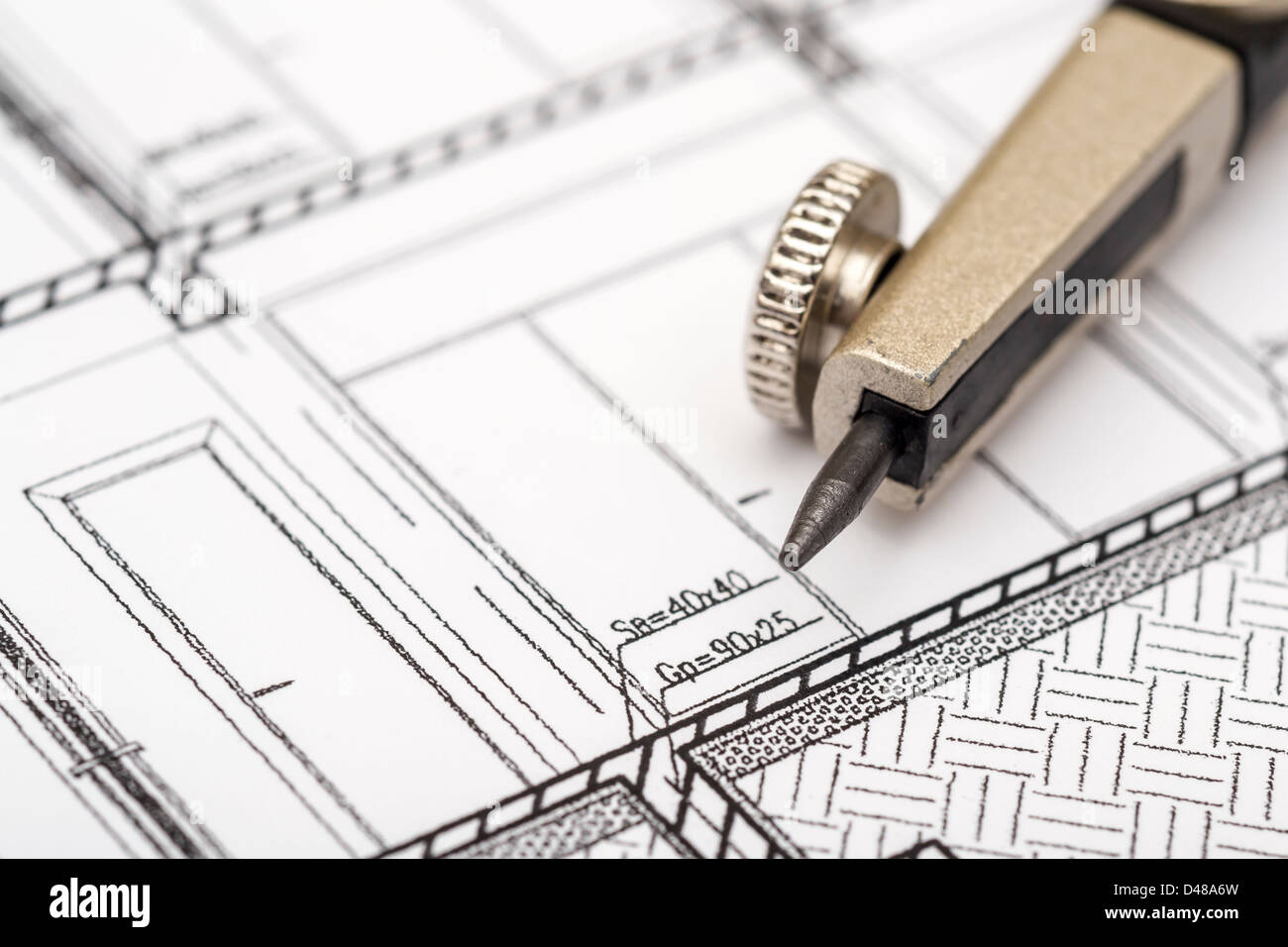 Compass protractor ruler hi-res stock photography and images - Alamy