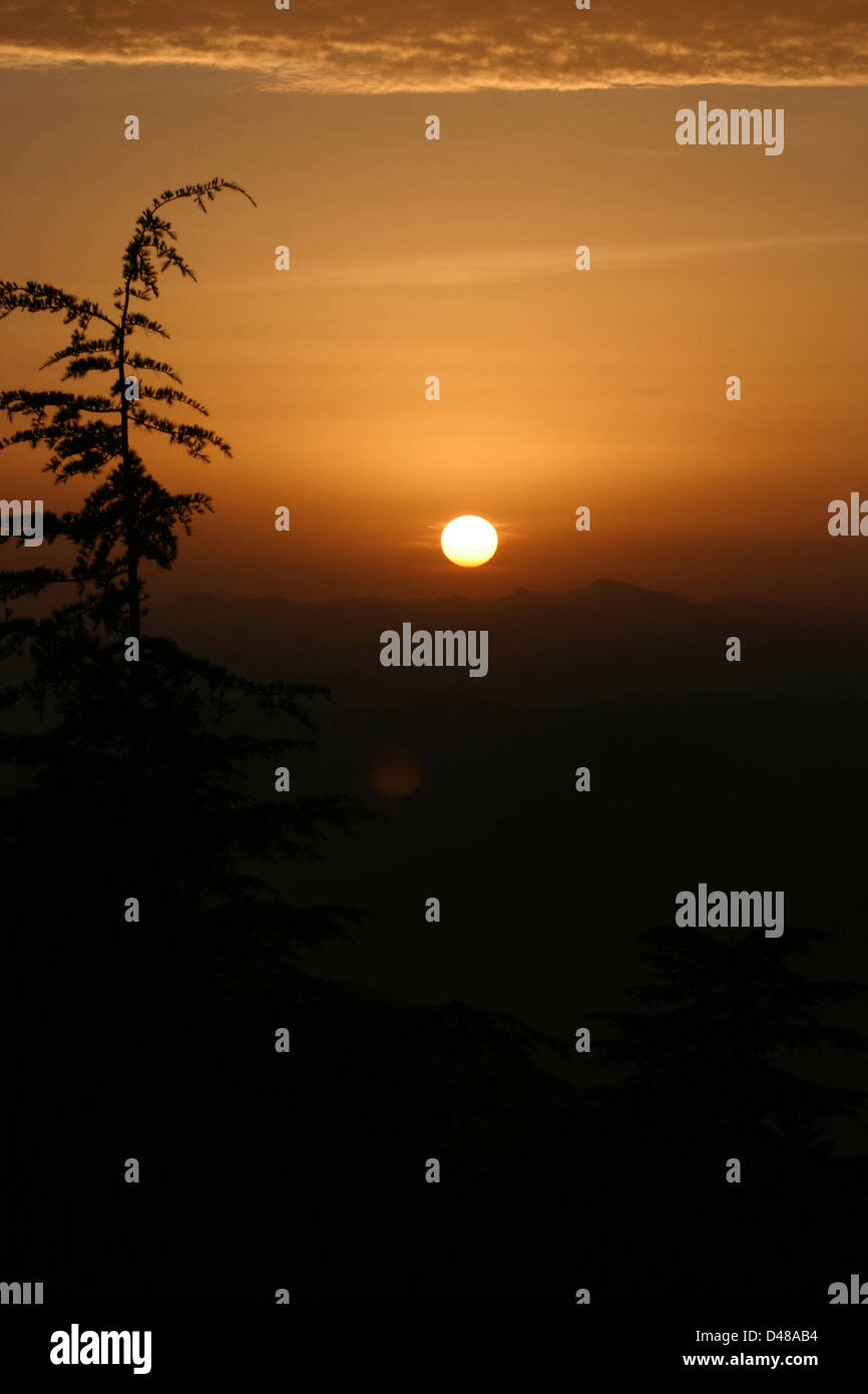 Uttaranchal sunset, seen from Landour Stock Photo - Alamy