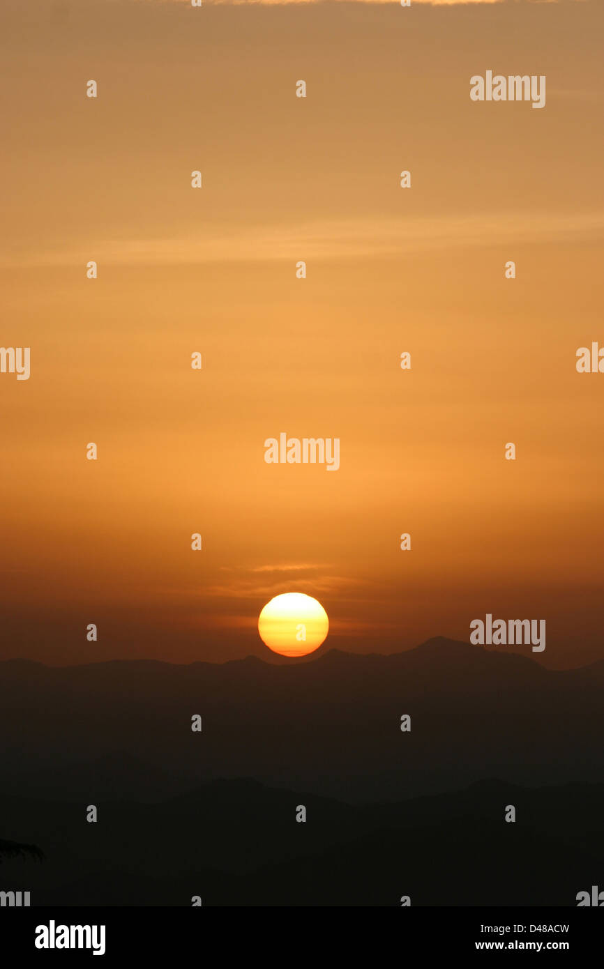 Uttaranchal sunset, seen from Landour Stock Photo - Alamy