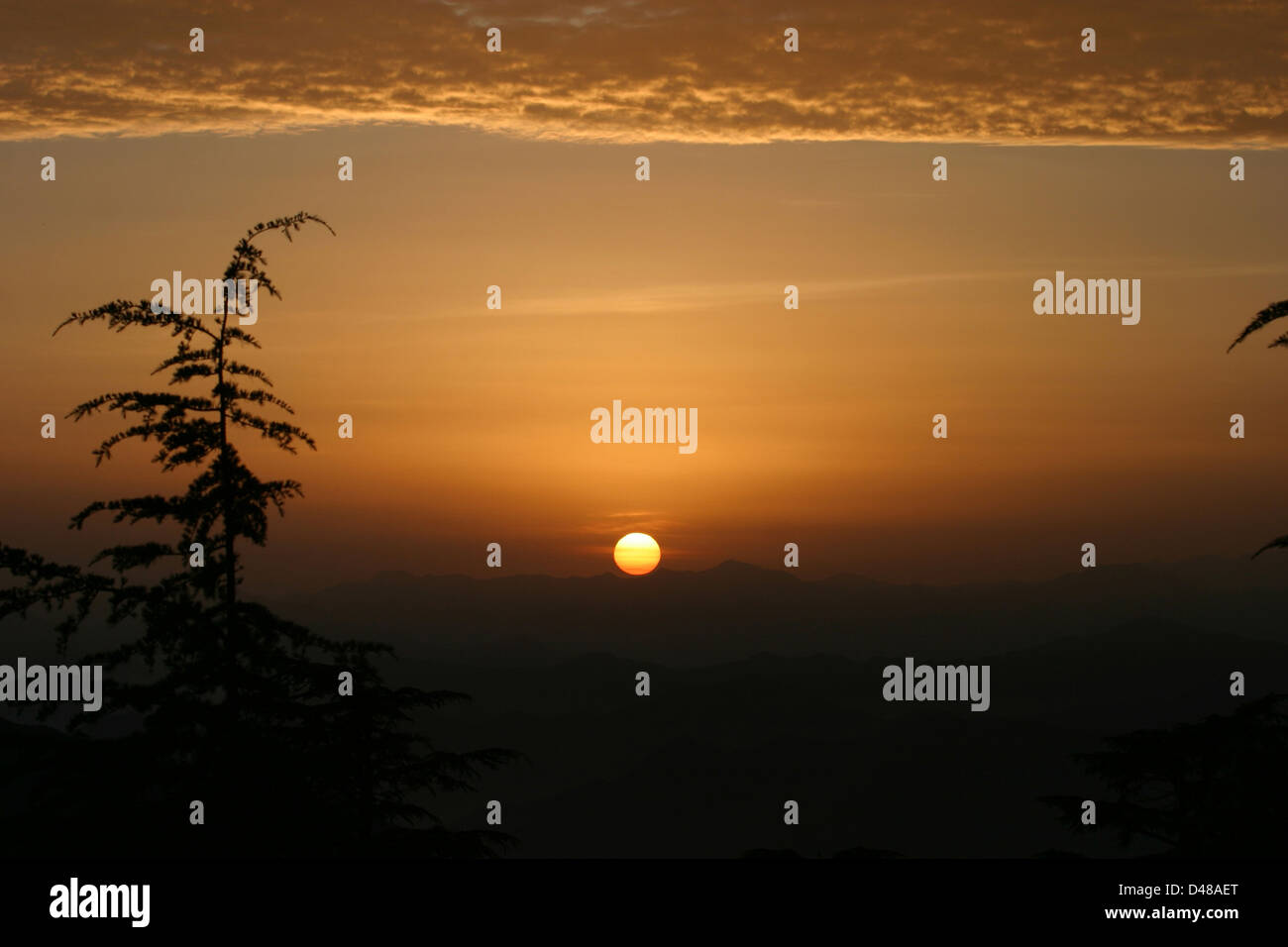 Uttaranchal sunset, seen from Landour Stock Photo - Alamy