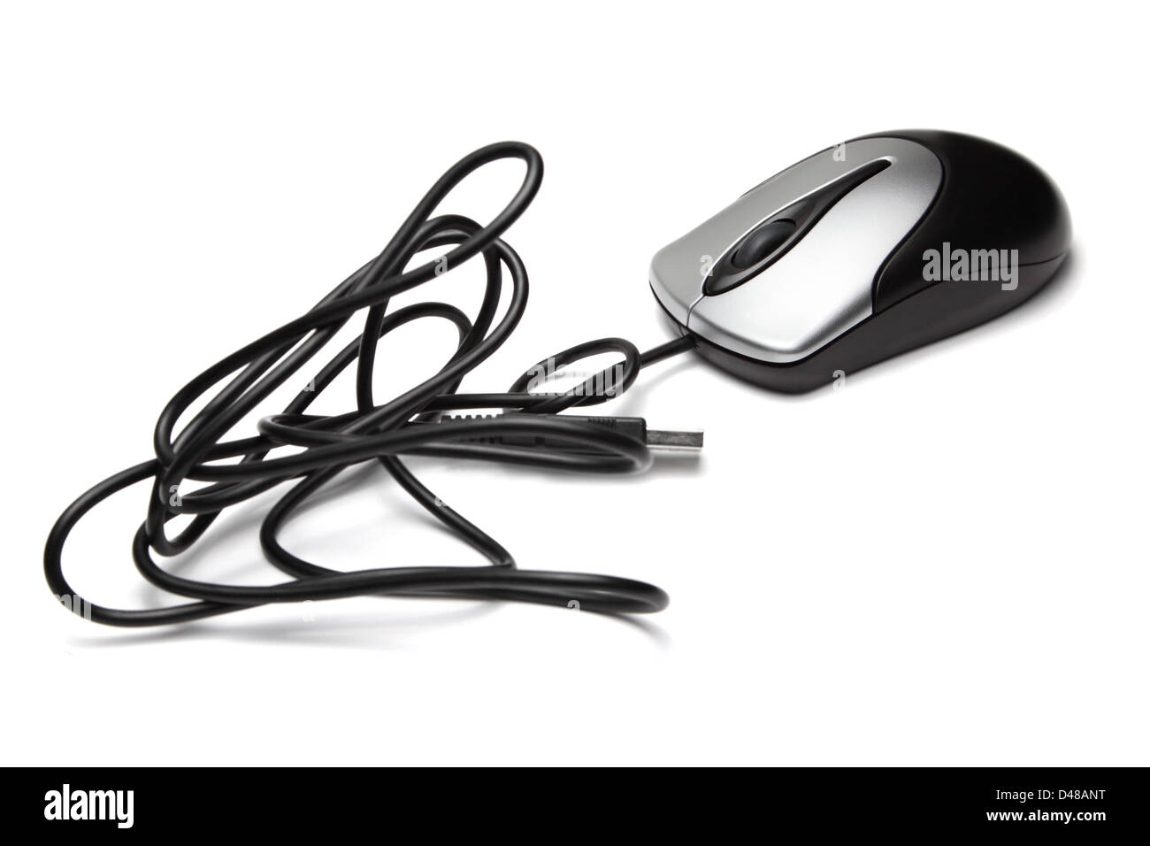 Computer mouse with cord isolated on white background Stock Photo - Alamy