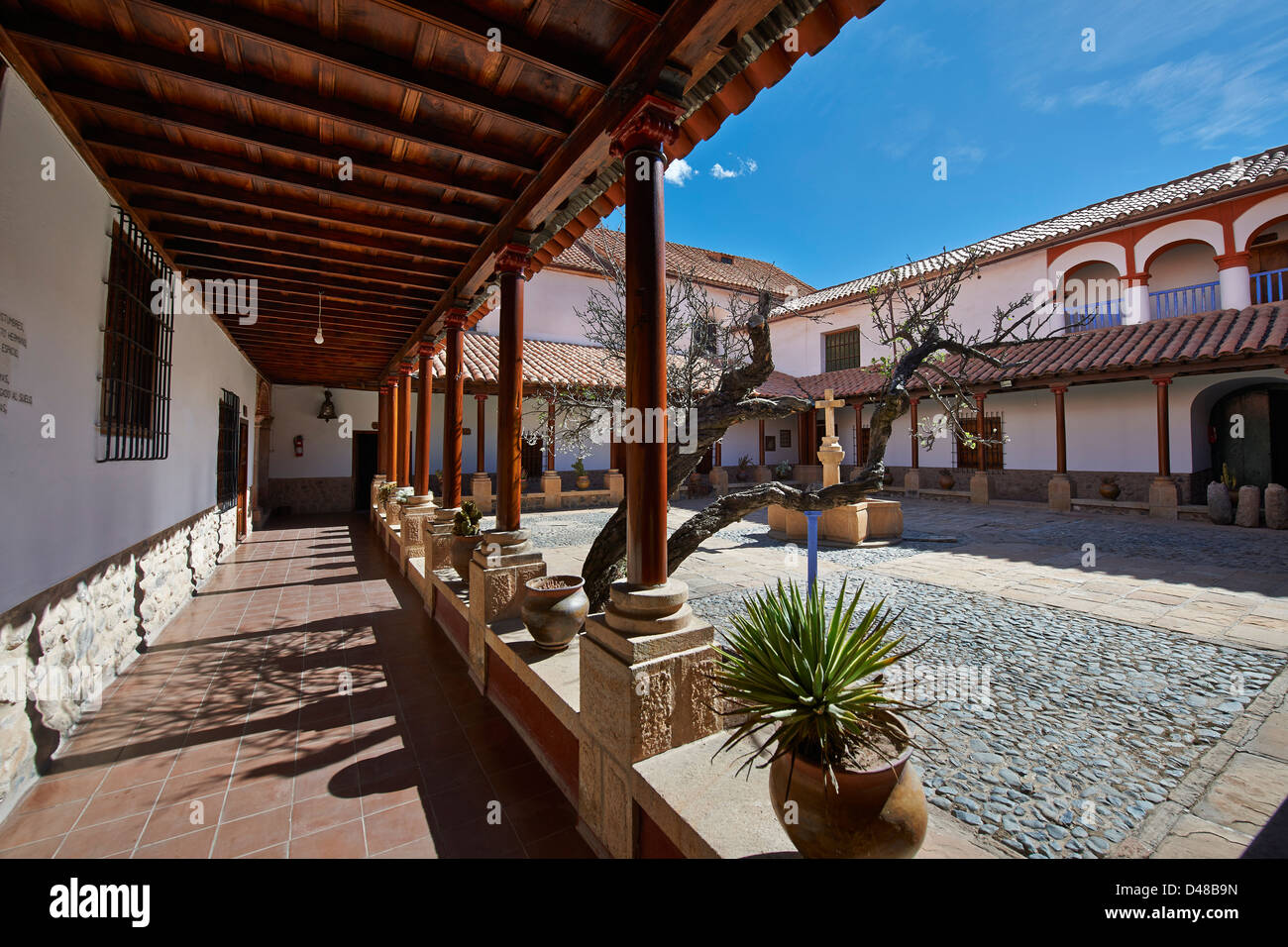 inner courtyard of convent, Convento de Santa Teresa, Potosi, Bolivia ...