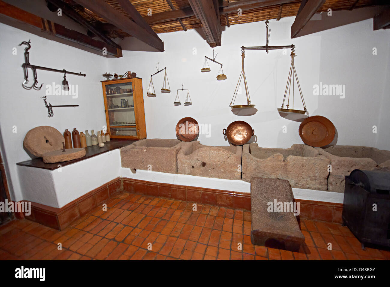 kitchen in convent, Convento de Santa Teresa, Potosi, Bolivia, South ...