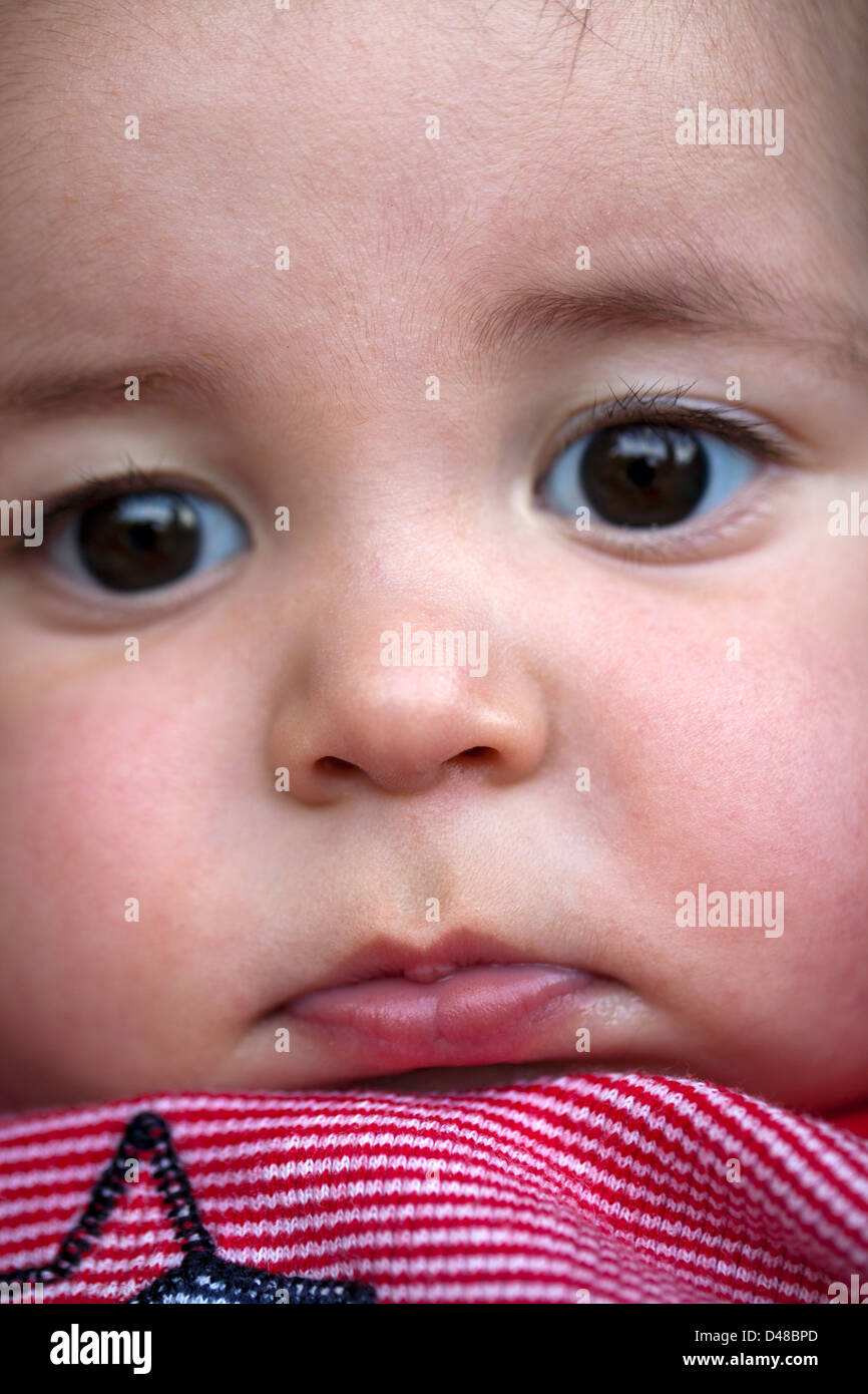 Baby Face Staring Stock Photo - Alamy