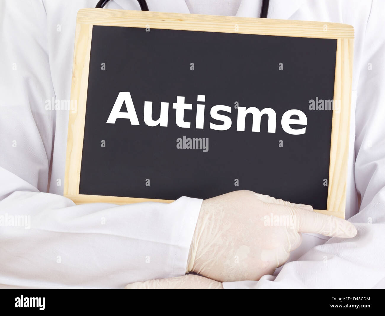 Blackboard : Autism : Dutch language Stock Photo - Alamy