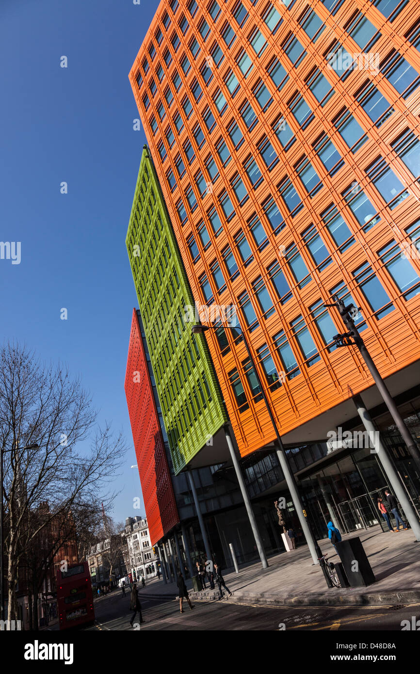 Brightly Coloured Modern Office Building in Central London Stock Photo ...