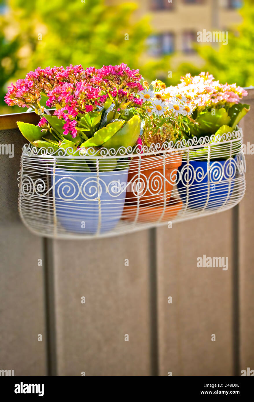 Flower box balcony hi-res stock photography and images - Alamy
