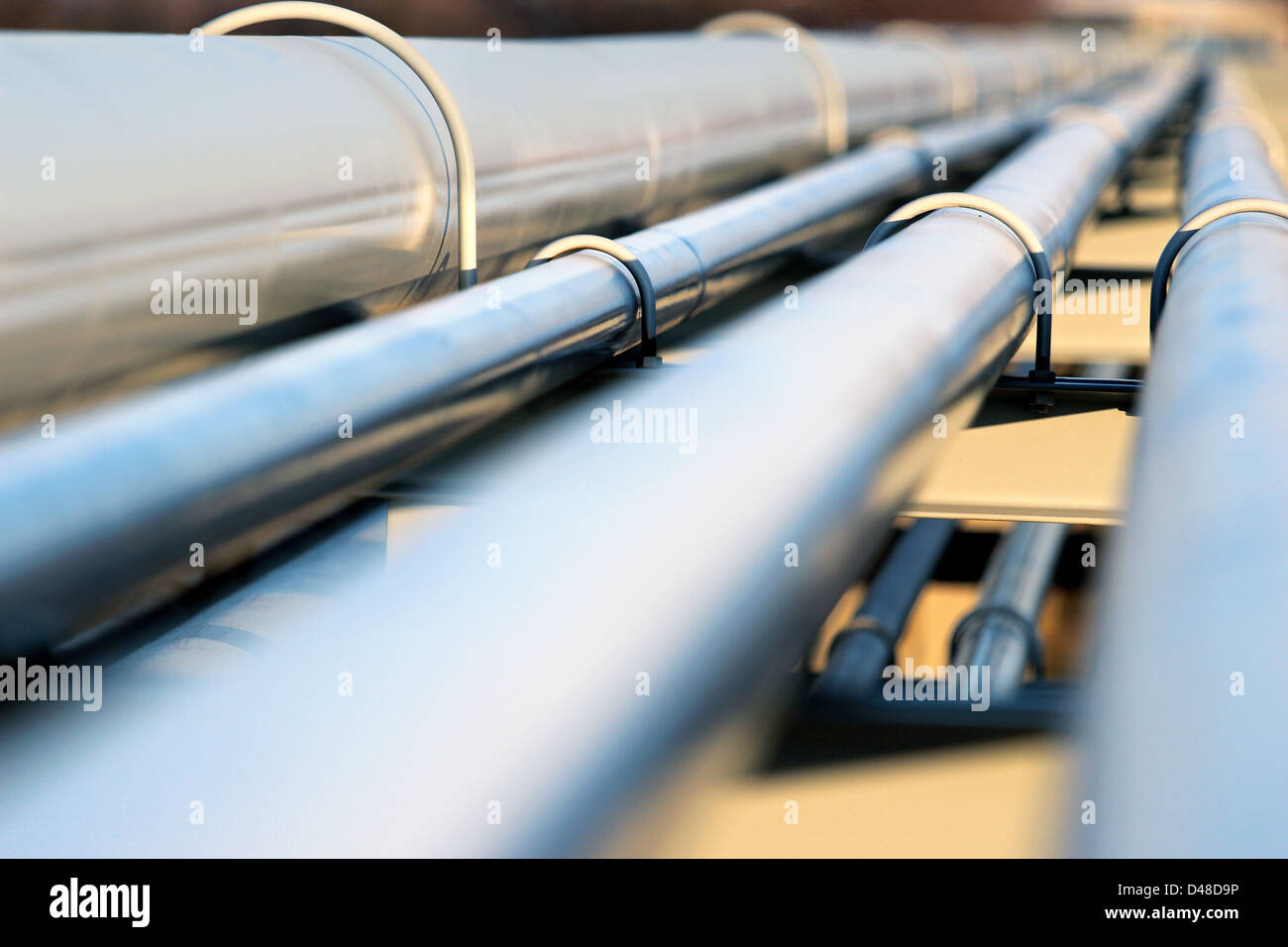 steel pipe in oil refinery Stock Photo - Alamy