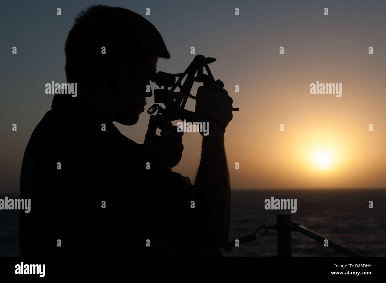 A Sailor ses a statometer Stock Photo - Alamy