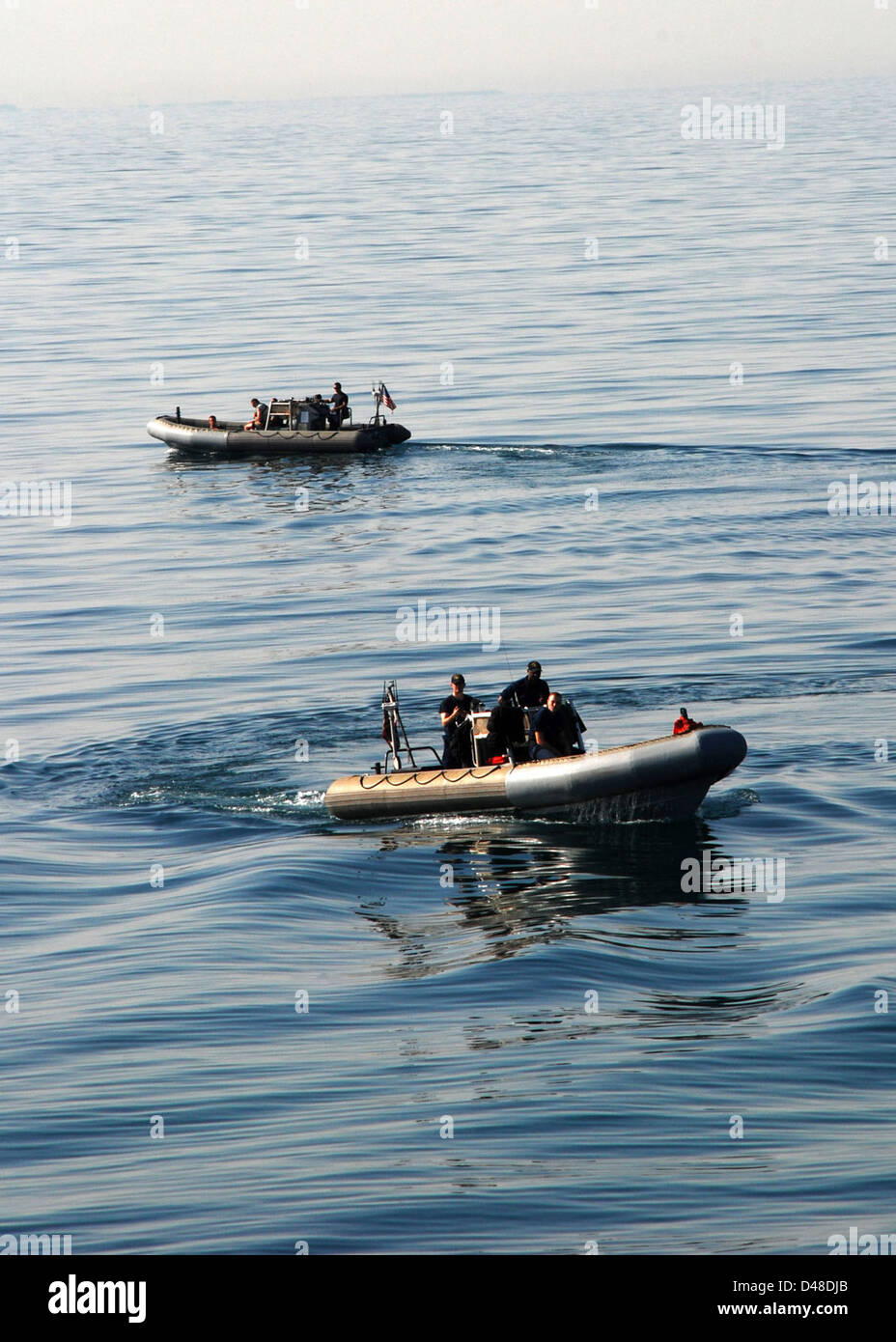 Rigid-Hull Inflatable Boats (RHIBs) support Amphibious Assault Vehicle ...