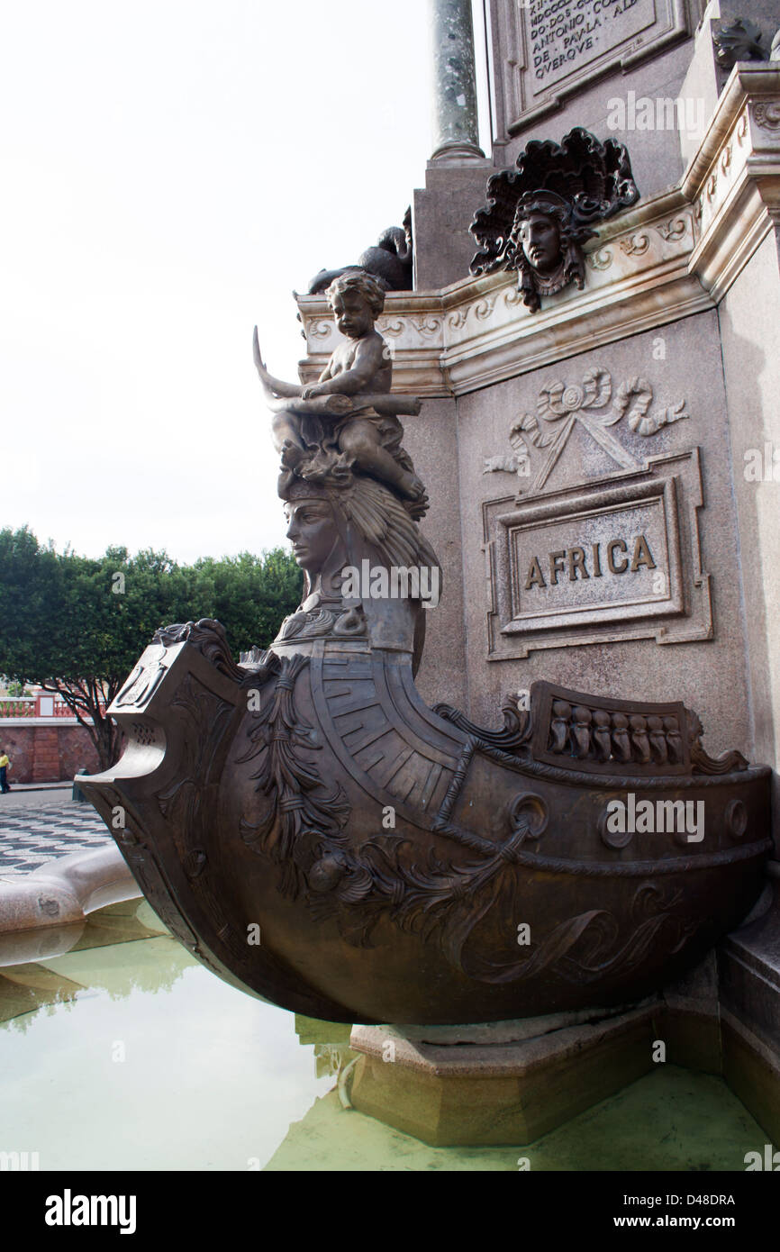 square monuments in front of Manaus amazon theater, Manaus city ...
