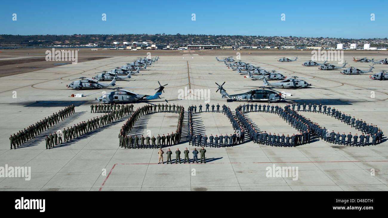 A U.S. Navy helicopter squadron conducts operations in San Diego ...