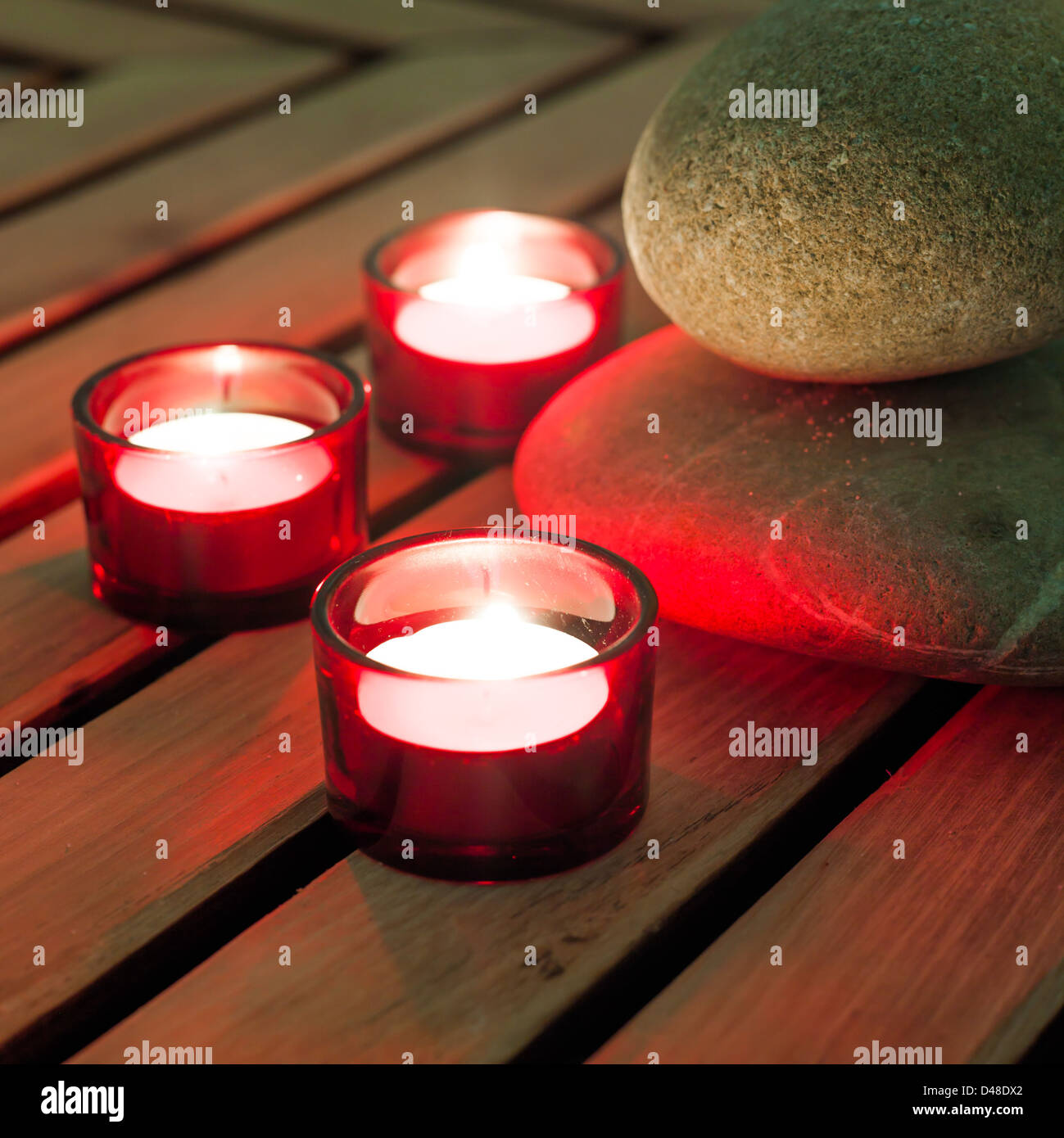 relaxing atmosphere with warm light and mineral elements Stock Photo ...