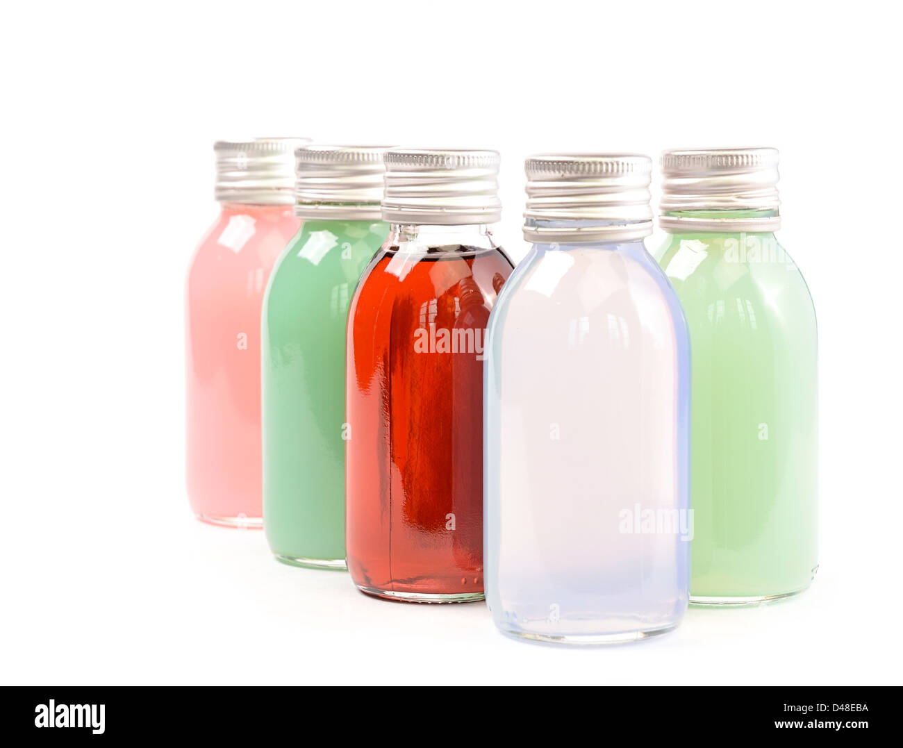 Bath additives on a white background Stock Photo - Alamy