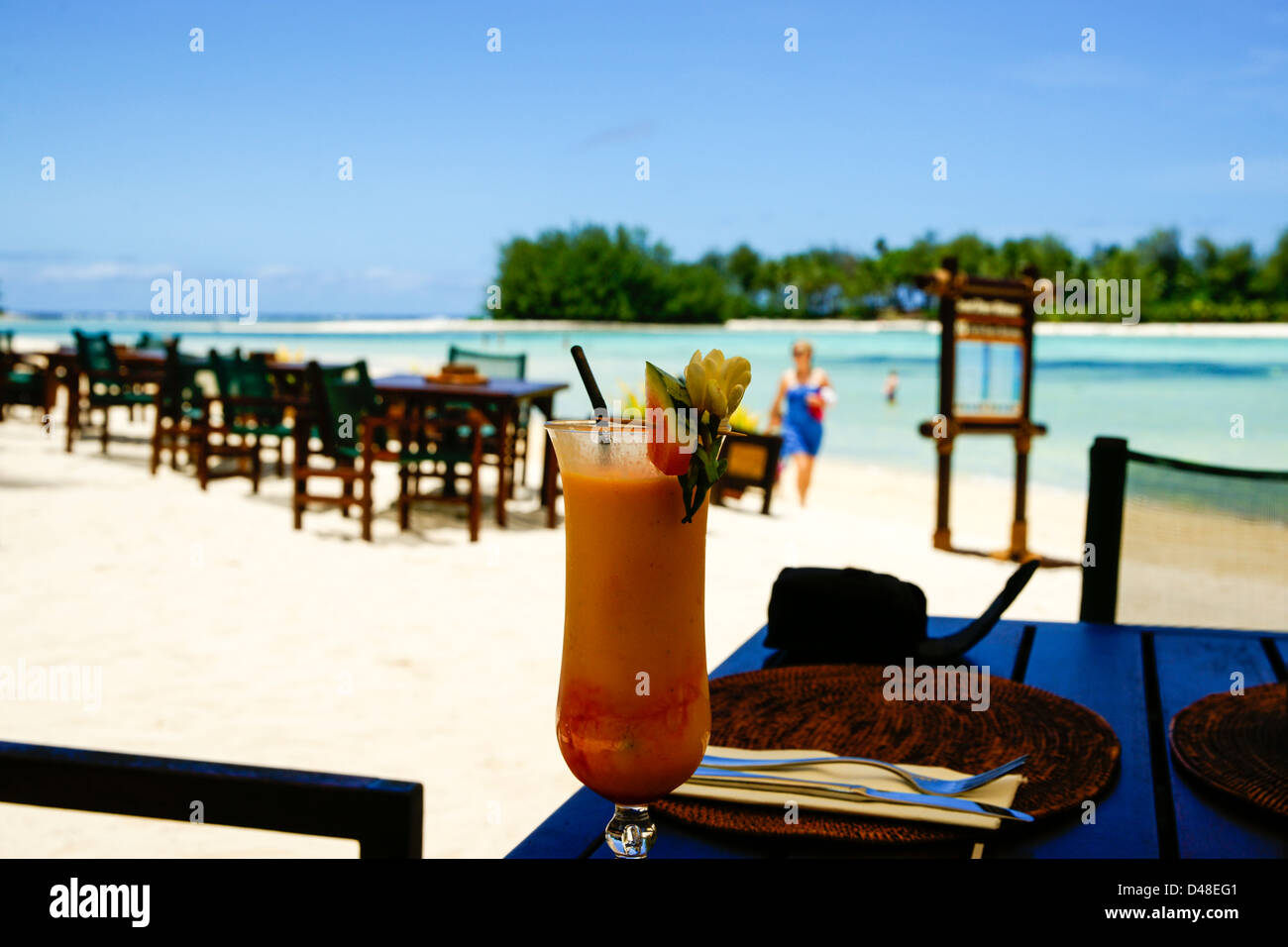 Cook Island holiday and cocktail Stock Photo - Alamy